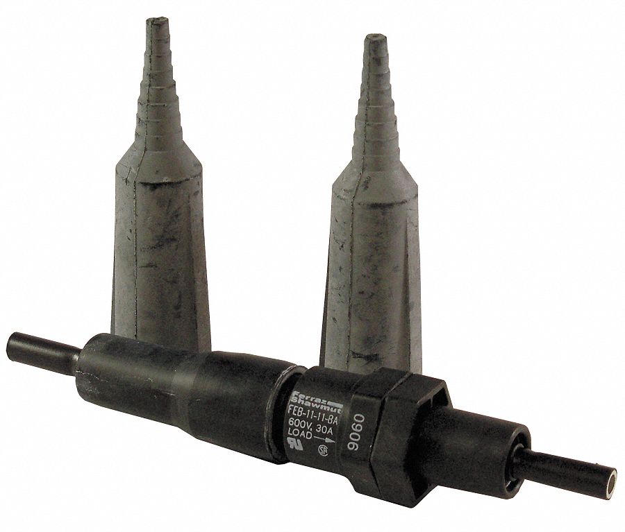 MERSEN, Non-Rejection Block Style, 1 Pole, In-Line Fuse Holder - 5FXU5 ...