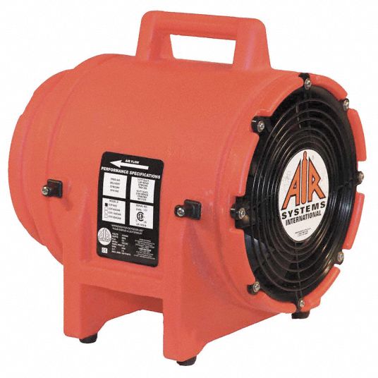Axial Confined Space Fan, 1/3 HP, 115V AC Voltage - Grainger