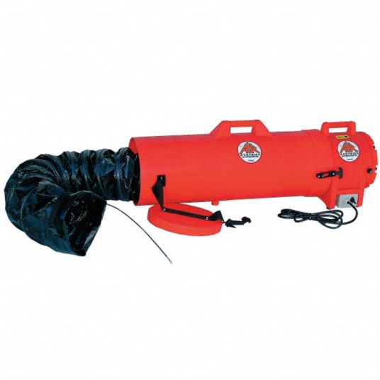 Axial Explosion Proof Confined Space Fan, 1/3 HP, 115V AC Voltage ...