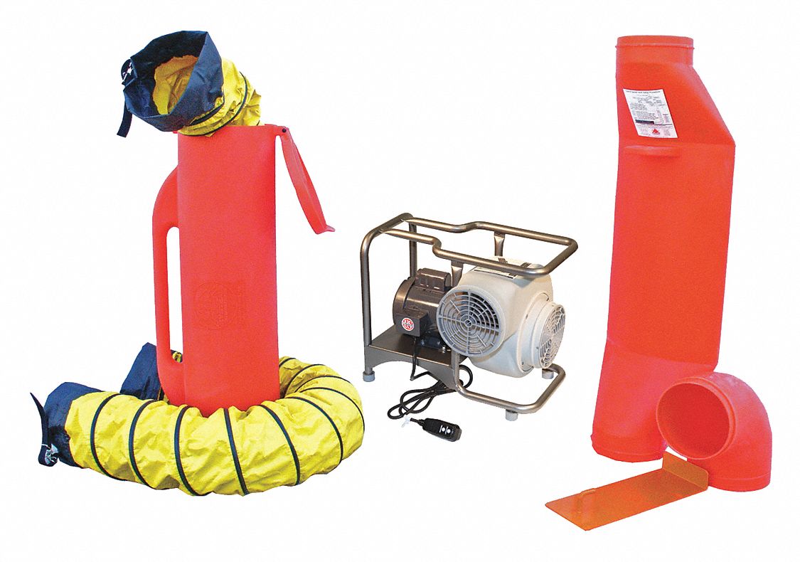 AIR SYSTEMS INTERNATIONAL, 115 V AC, 8 in Duct Dia, Confined Space ...