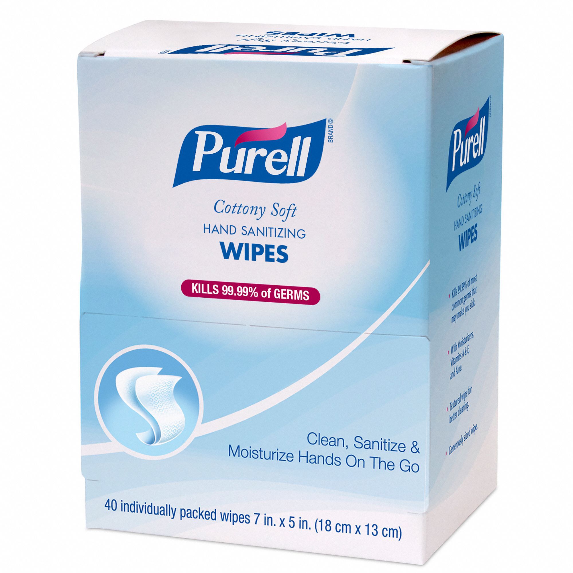 PURELL, Packet, 40 Wipes per Container, Hand Sanitizer Wipes - 5FYP4 ...