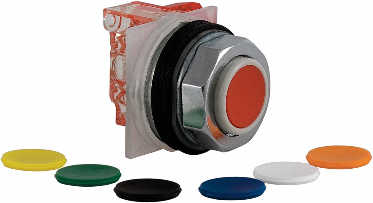 SCHNEIDER ELECTRIC, Non-Illuminated, Flush Profile, Flush Push Button ...