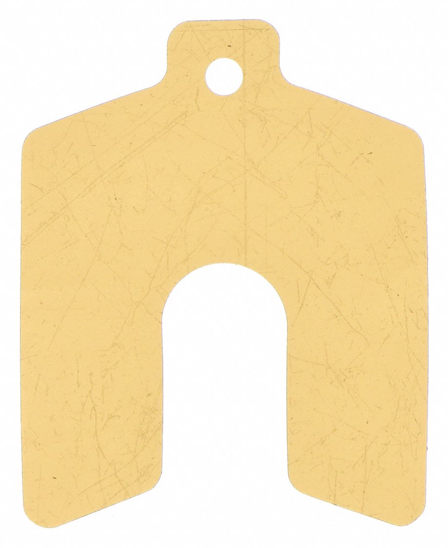 Untabbed, AA Trade Size, Slotted Shim,Untabbed,0.004" Thk,PK20 - 5GB95 ...