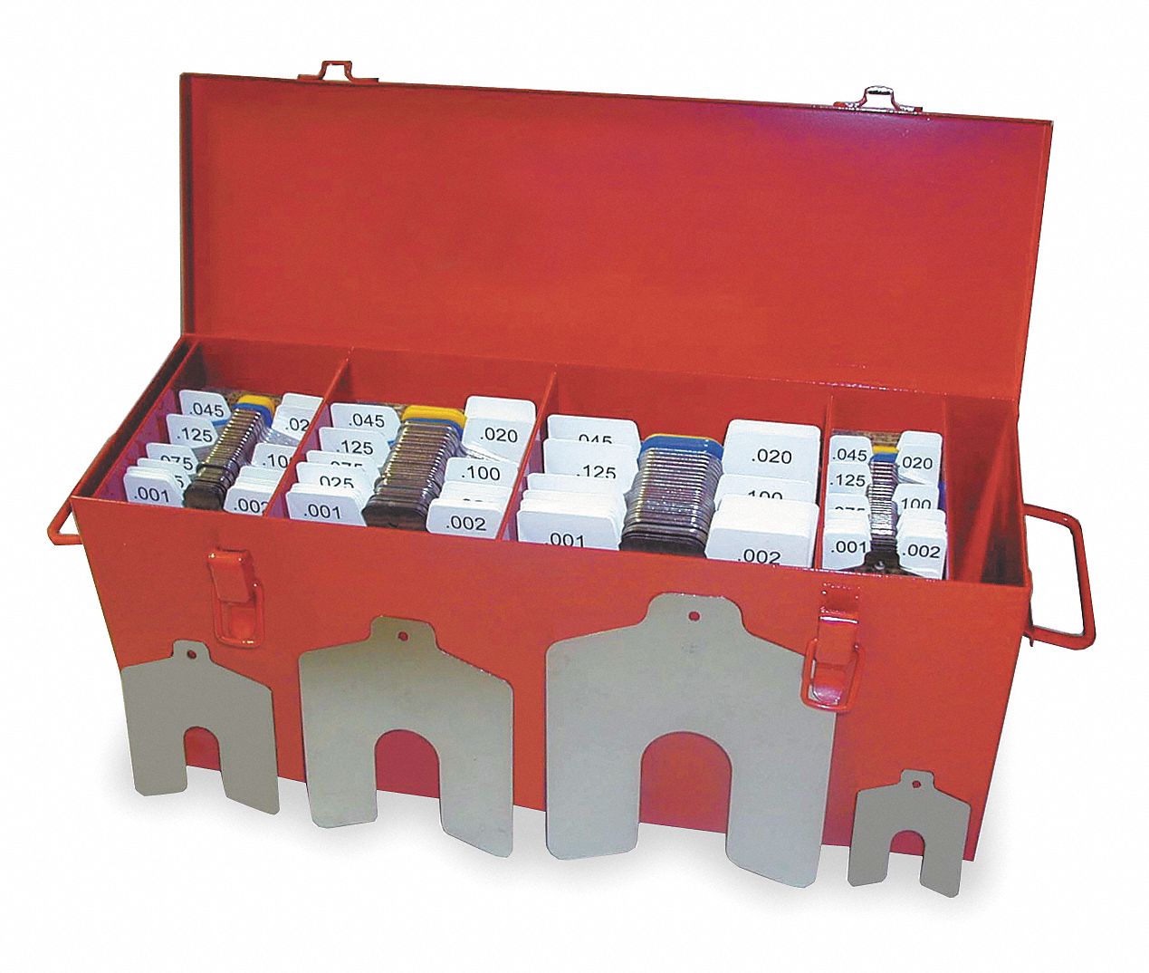 Stainless Steel Slotted Shim with Tab Assortment, 300 - Grainger