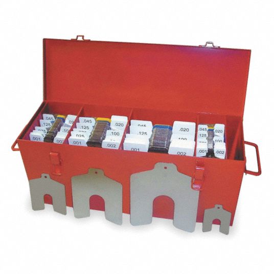 Stainless Steel Slotted Shim with Tab Assortment, 300 - Grainger