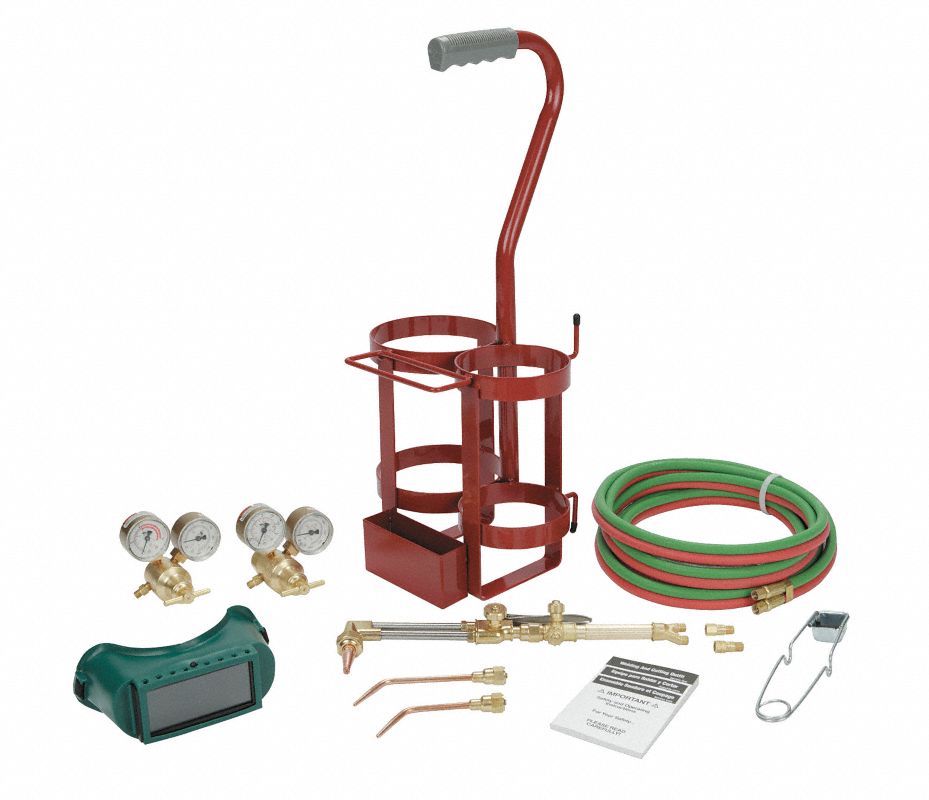 TURBOTORCH Kit de Soldadura y Corte, Cortes de Hasta 4" - 5GEG8 | 0386 ...