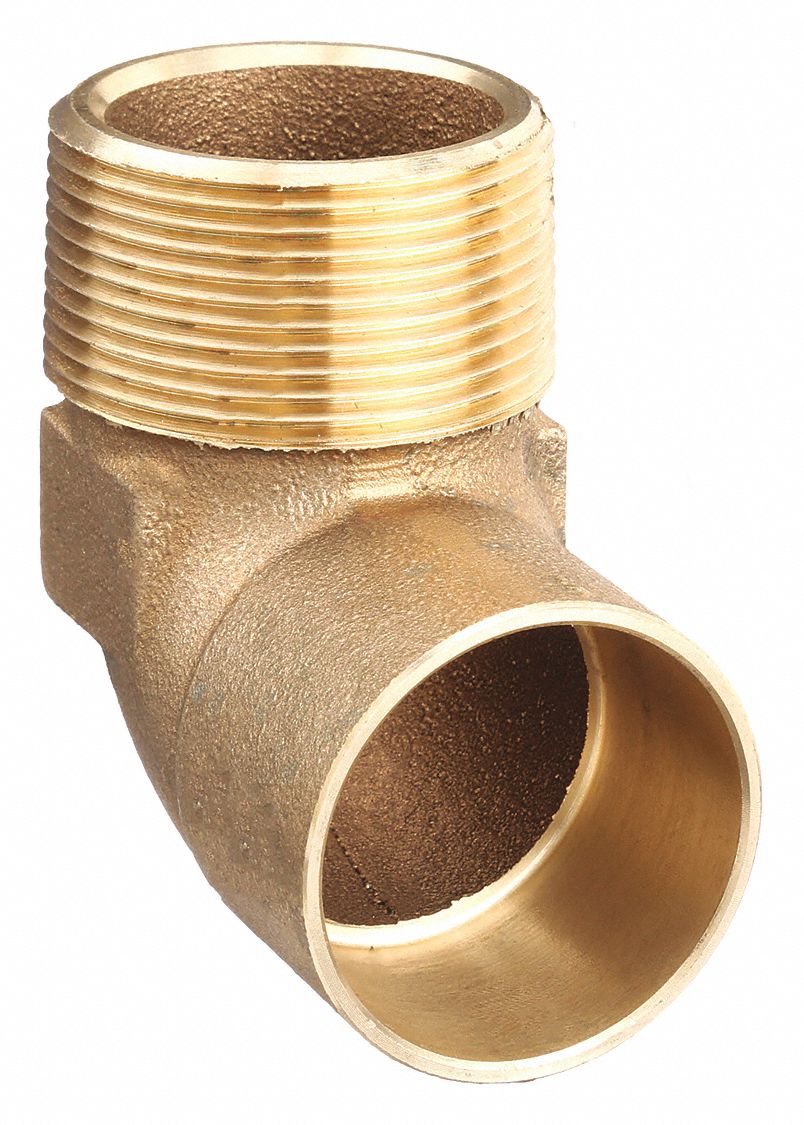 NIBCO, 2 in CTS x 2 in Pipe, Cup x MNPT, Sweat Fitting Elbow - 40F221 ...