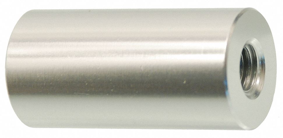GRAINGER APPROVED 3" Aluminum Round Standoff with Clear Anodized US28 ...