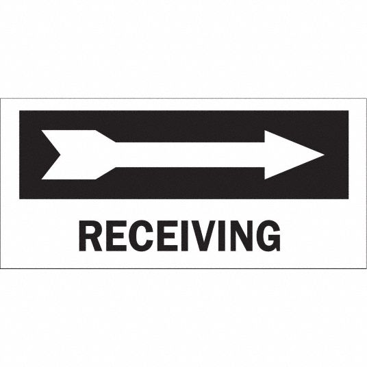 Aluminum, Directional Sign, 14" Width, 10" Height, Black, White, With ...