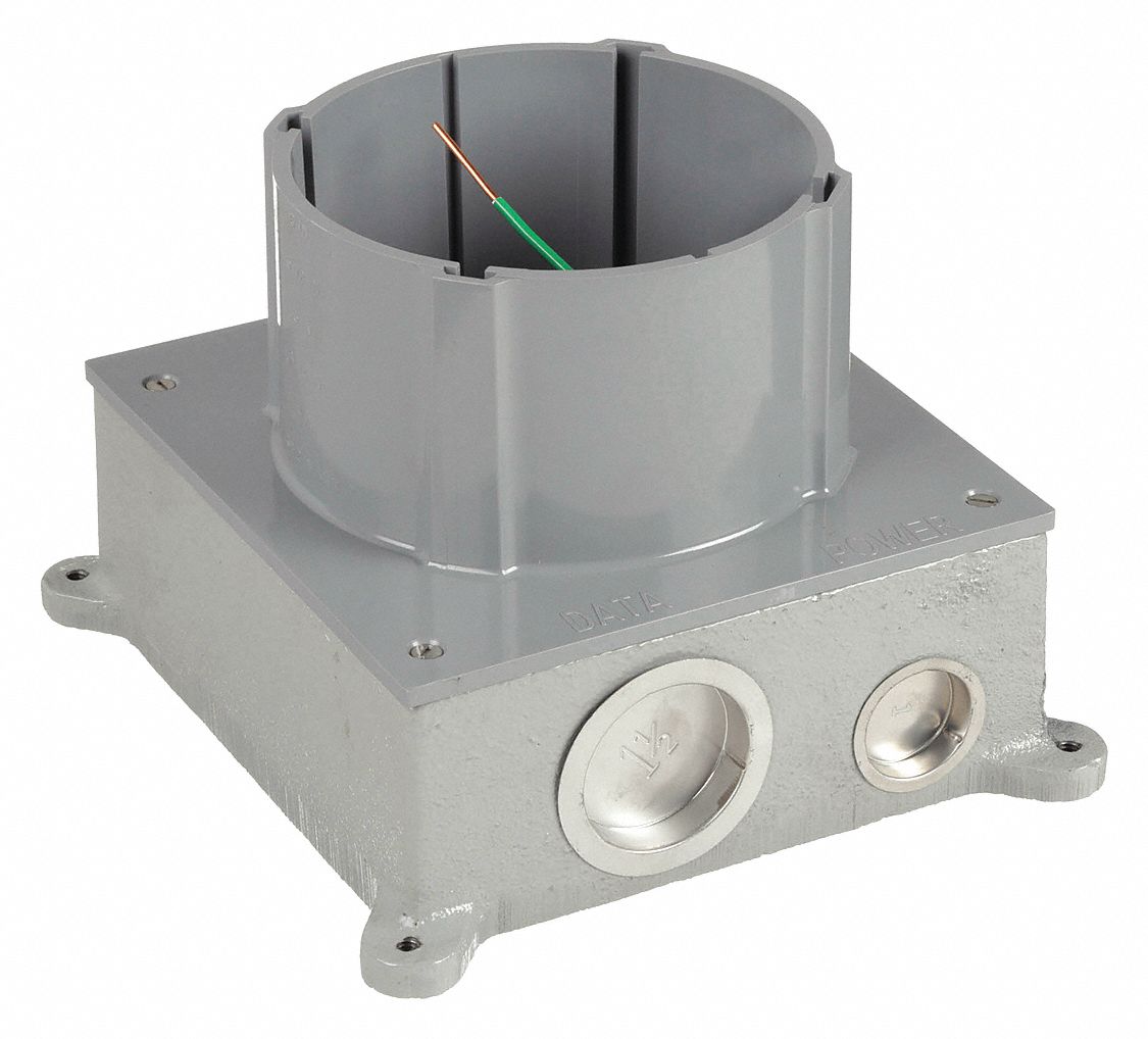 HUBBELL WIRING DEVICE-KELLEMS, Round, 1 1/2 in/1 in For Conduit Sizes ...