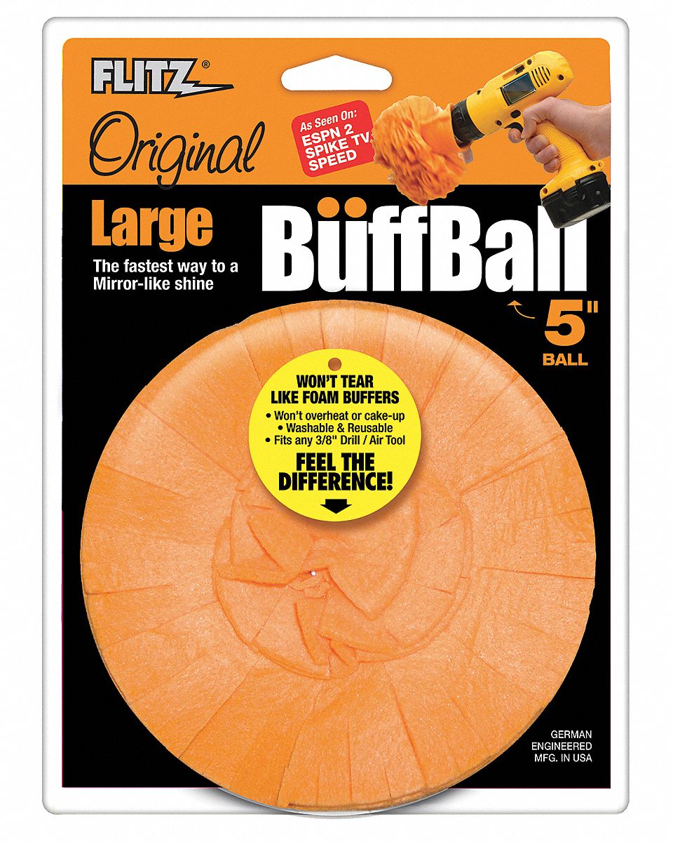 FLITZ PREMIUM POLISHING PRODUCTS Buffing Ball, 5 In Dia. - 5GVA7|PB101 ...