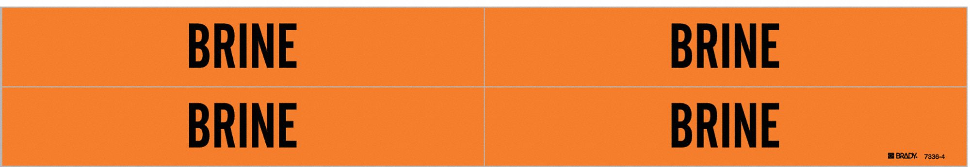 Brine, Orange, Pipe Marker - 5GWT2|7336-4 - Grainger