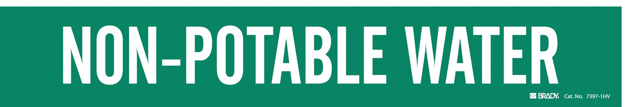 Non-Potable Water, Green, Pipe Marker - 5GXC0|7397-1HV - Grainger