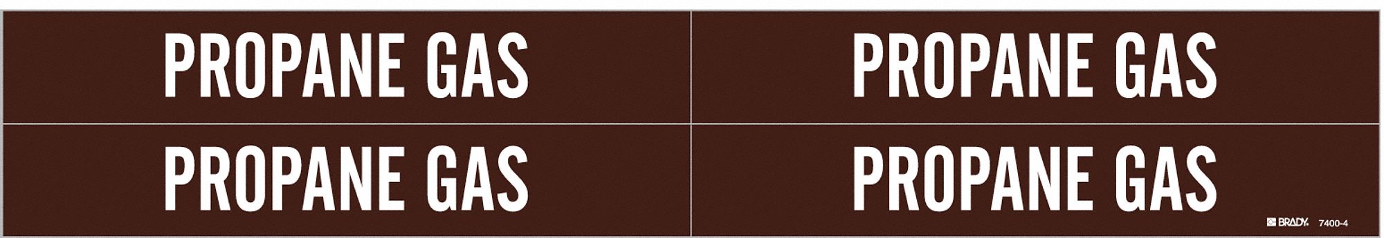 Propane Gas, Brown, Pipe Marker - 5GXC7|7400-4 - Grainger