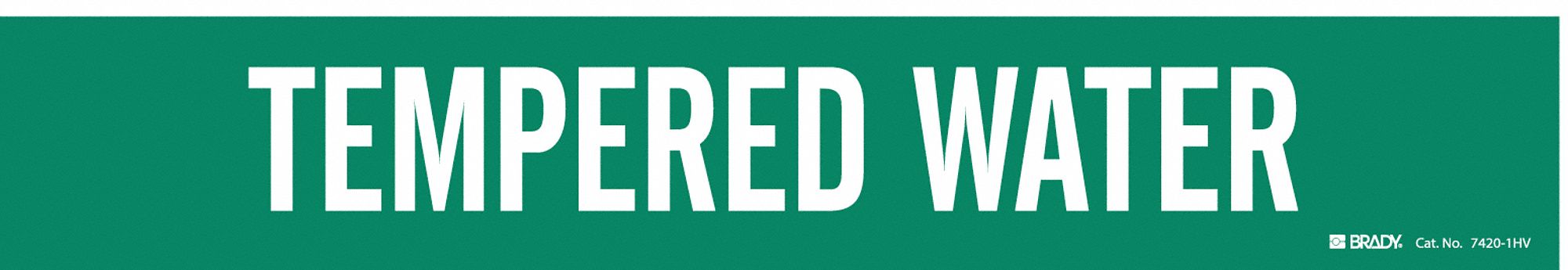 Tempered Water, Green, Pipe Marker - 5GXD8|7420-1HV - Grainger