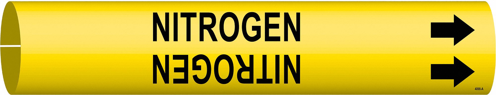 Nitrogen, Yellow, Pipe Marker - 5GXT2|4098-A - Grainger