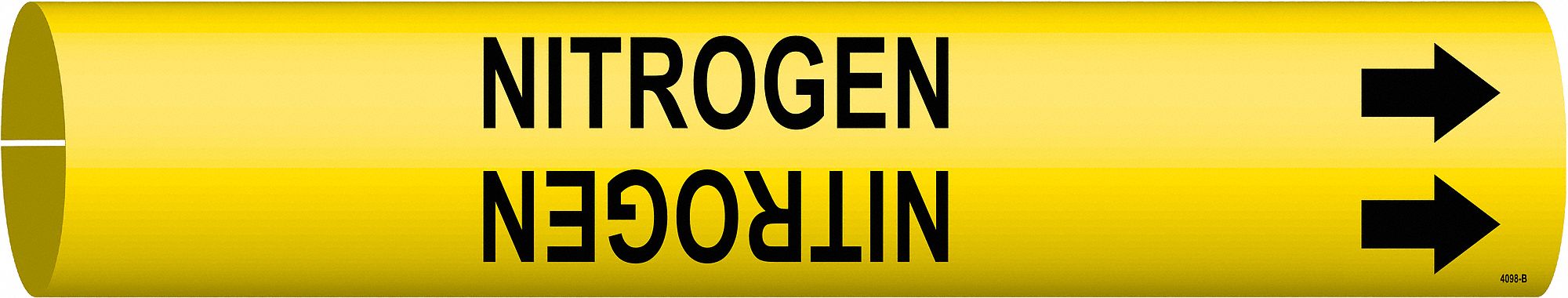 Nitrogen, Yellow, Pipe Marker - 5GXT3|4098-B - Grainger