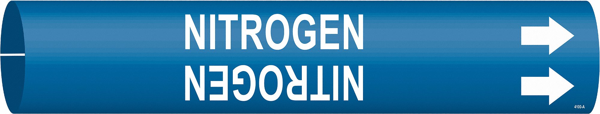 Nitrogen, Blue, Pipe Marker - 5GXT6|4100-A - Grainger
