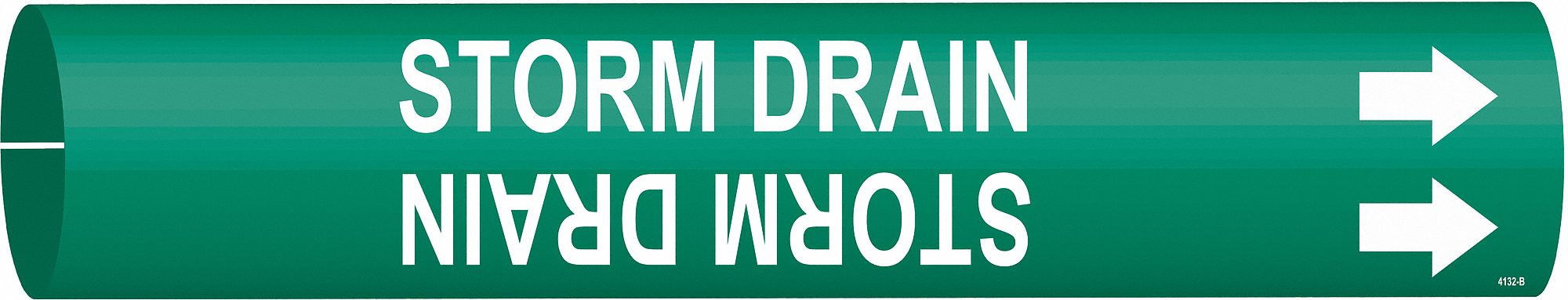 Storm Drain, Green, Pipe Marker - 5GXW7|4132-B - Grainger