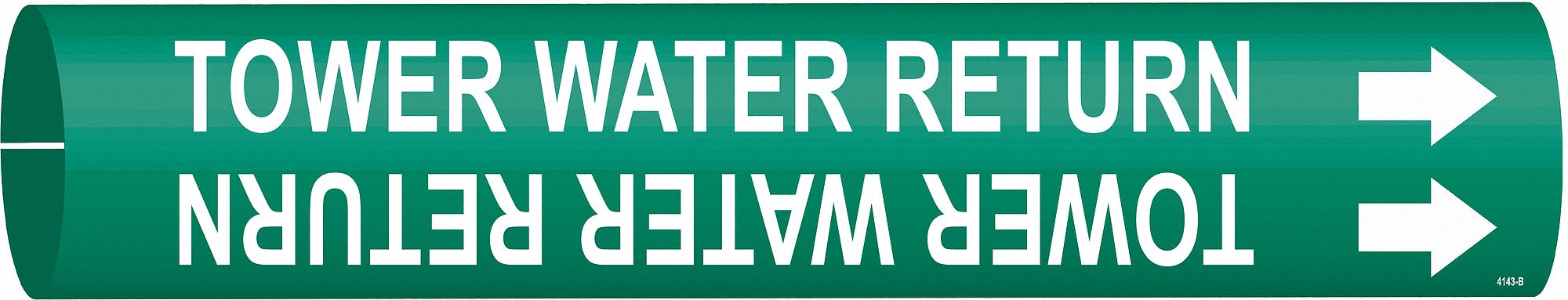 Tower Water Return, Green, Pipe Marker - 5LDW0|4143-C - Grainger