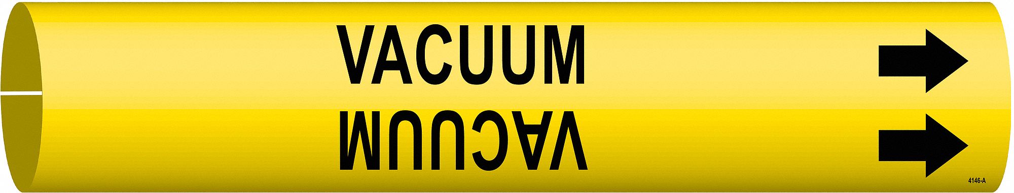 Vacuum, Yellow, Pipe Marker - 5GXX6|4146-A - Grainger