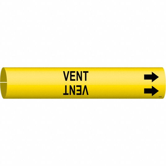 Vent, Yellow, Pipe Marker - 5GXY1|4148-B - Grainger