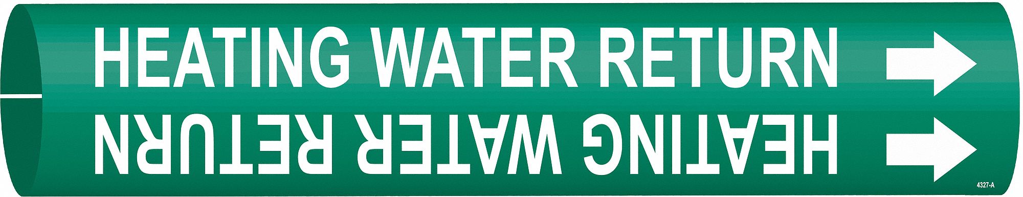 Heating Water Return, Green, Pipe Marker - 5GYF4|4327-A - Grainger