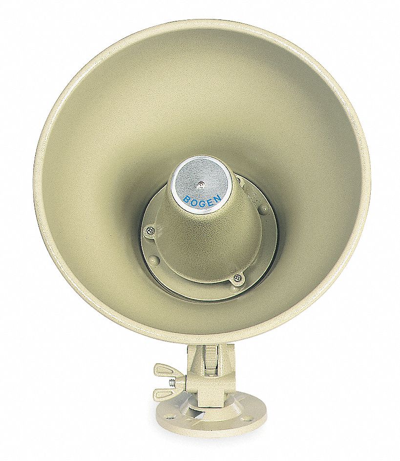 Weatherproof Paging Speaker, 15 Output Watts - Grainger