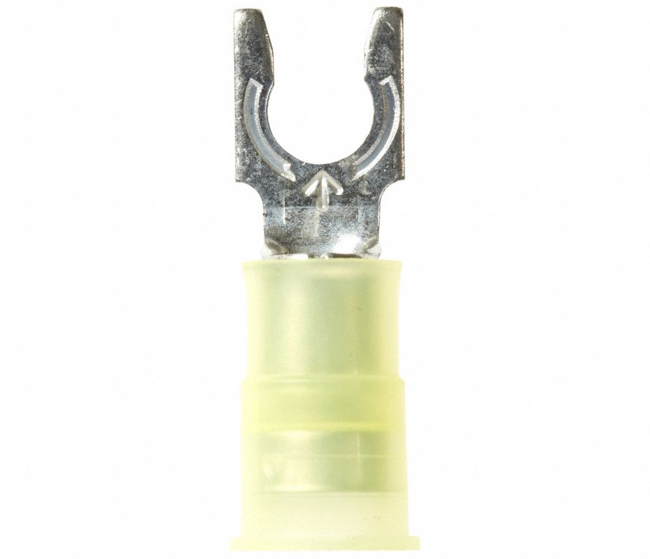 3M Terminal de Horquilla,Amarilla Nylon,Soldado Costura,12 a 10 AWG,50 PK - Terminales de Cable ...