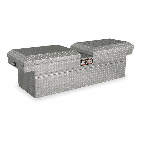 Crossover Truck Box, Diamond Tread Aluminum, Silver, Gull Wing, 11.7 cu ...