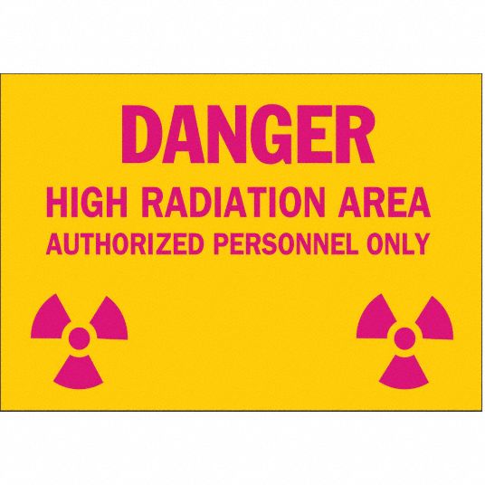 Danger Radiation Sign, Danger High Radiation Area Authorized Personnel ...