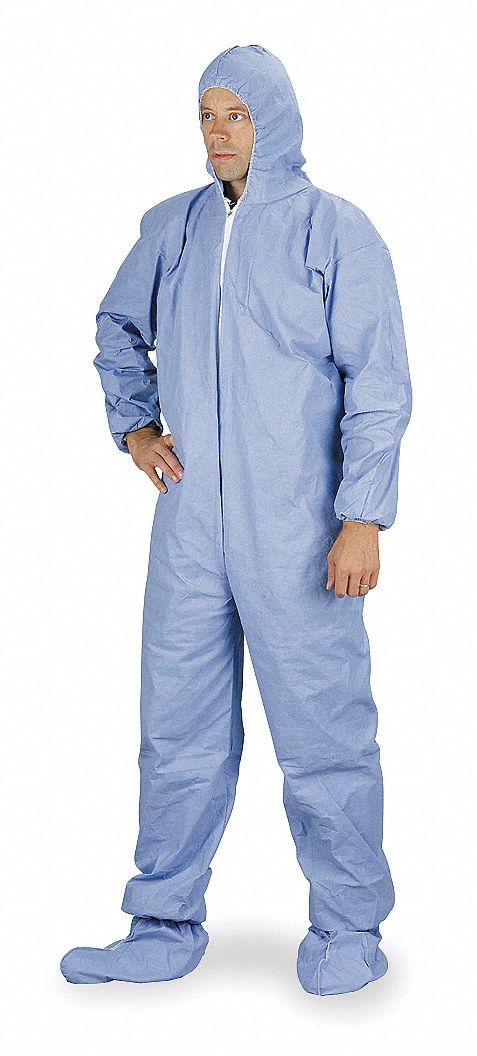 FR Coverall w/Hood and Socks, PK 12 - Grainger