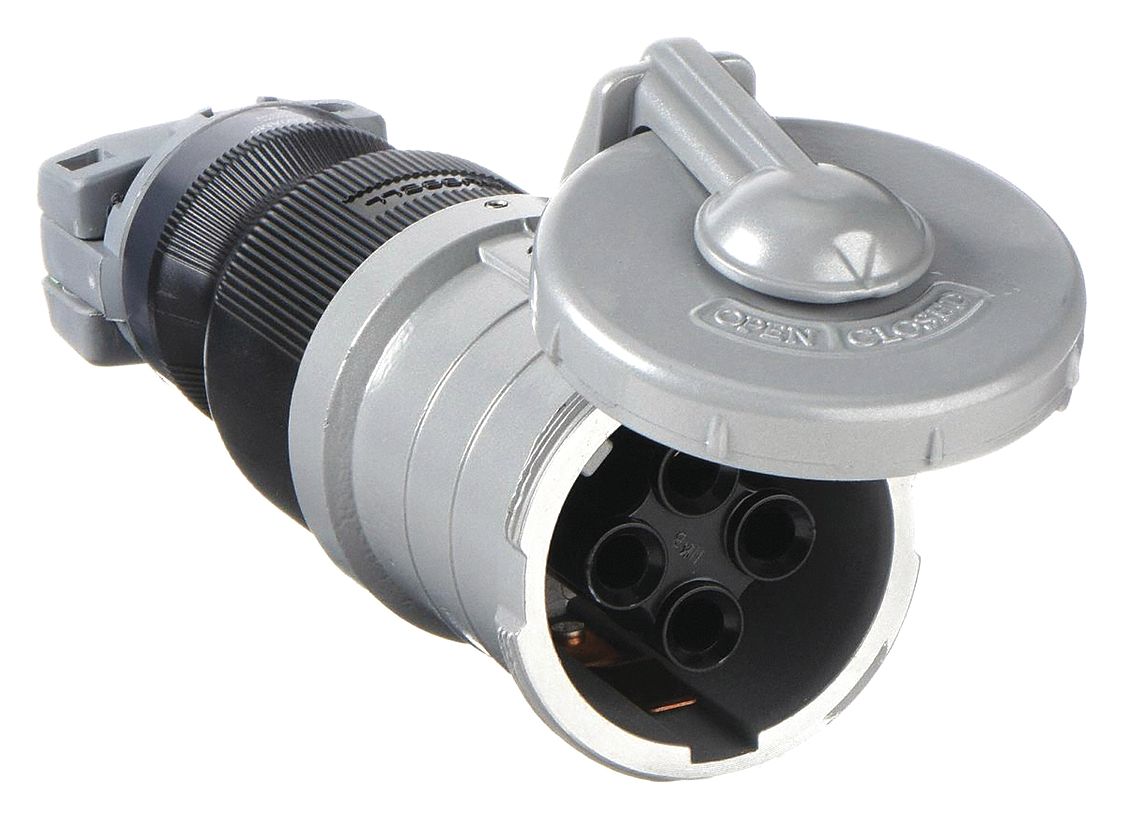 60 A, 250V DC/600V AC, Watertight Pin and Sleeve Connector - 5HJ27 ...