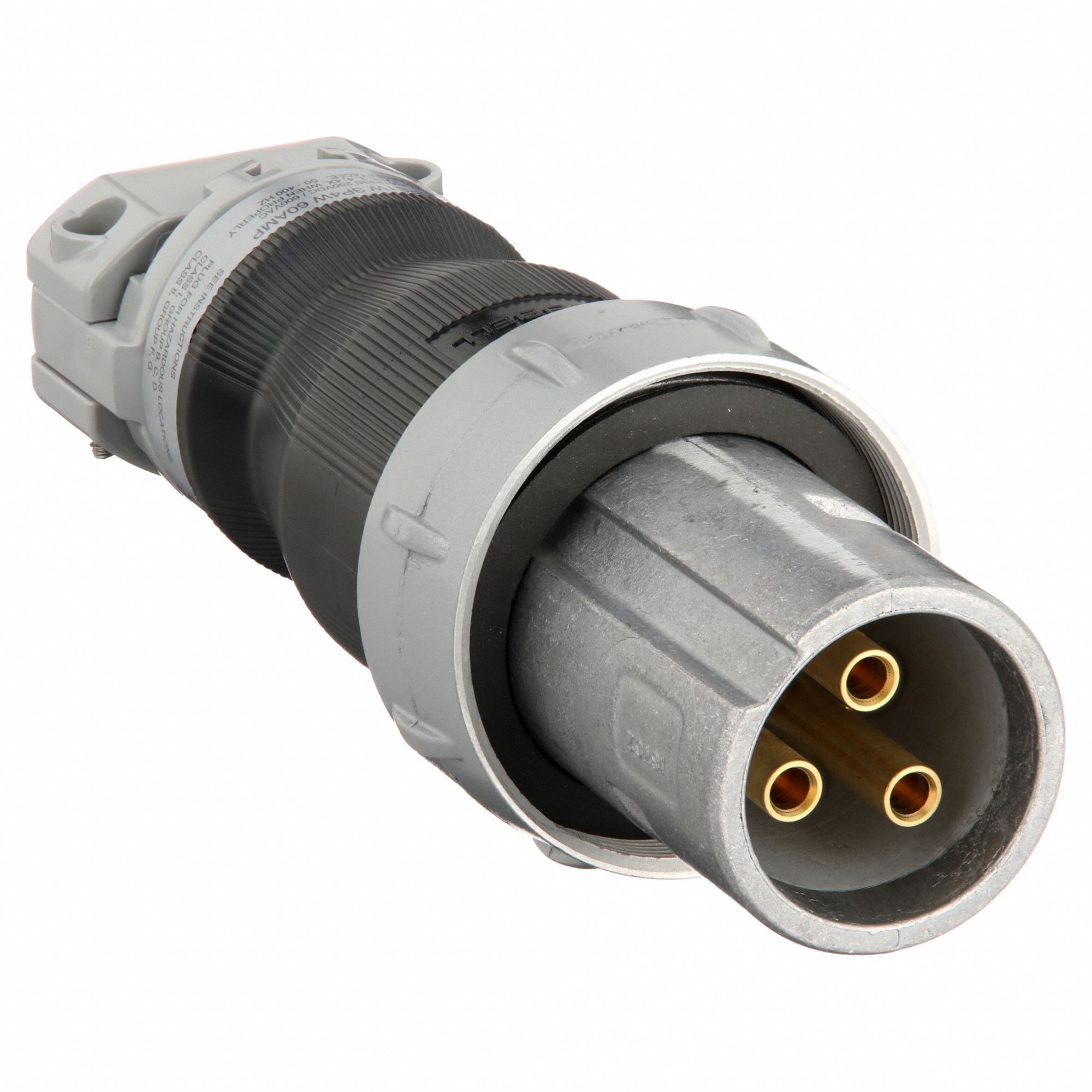 60 A, 250V DC/600V AC, Type 4X Pin and Sleeve Plug - 5HJ28|HBL460PS1W ...