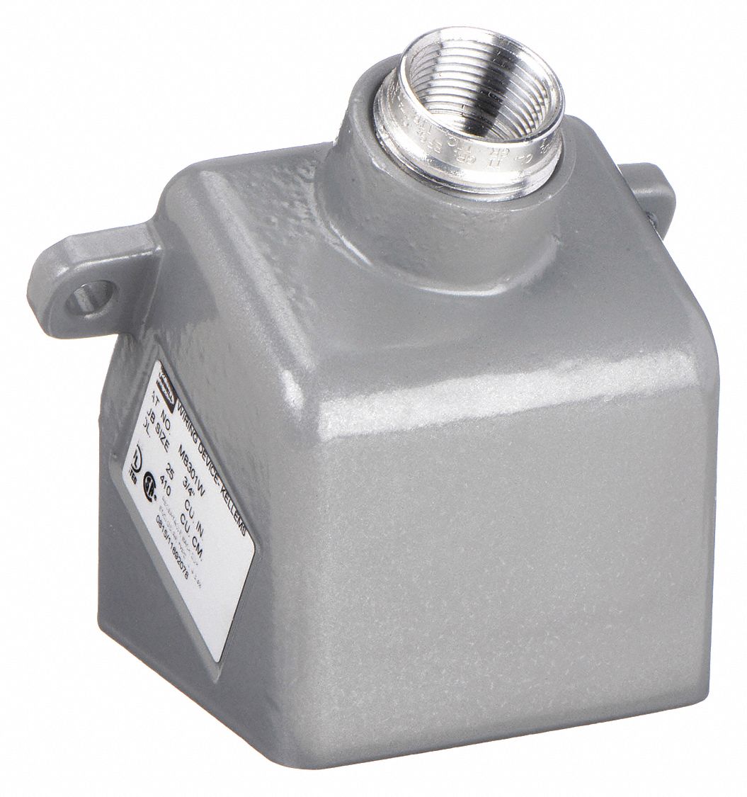 HUBBELL, 30 A, Dead End, Angle Back Box - 5HJ41|MB301W - Grainger