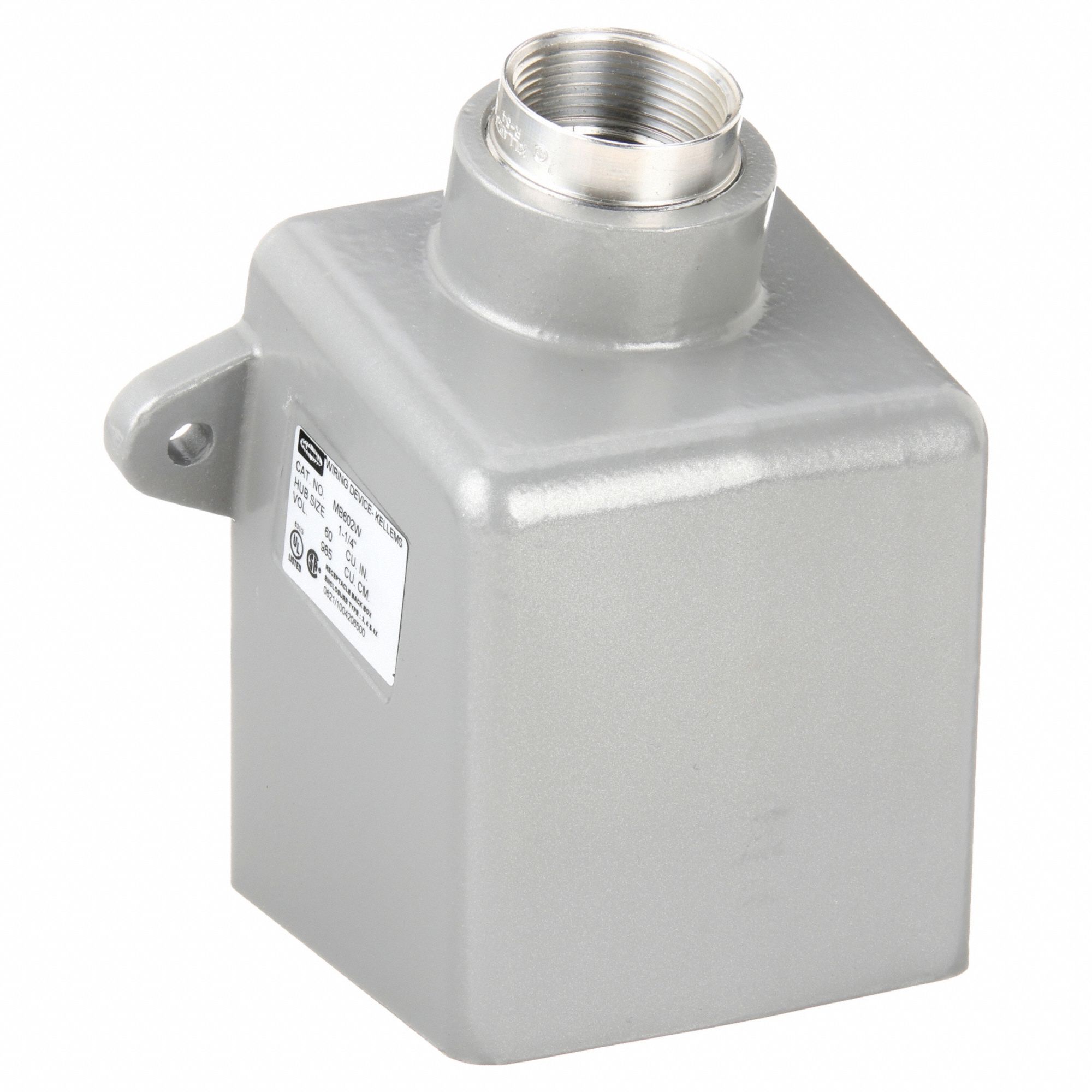 HUBBELL, 60 A, Dead End, Angle Back Box - 5HJ52|MB602W - Grainger