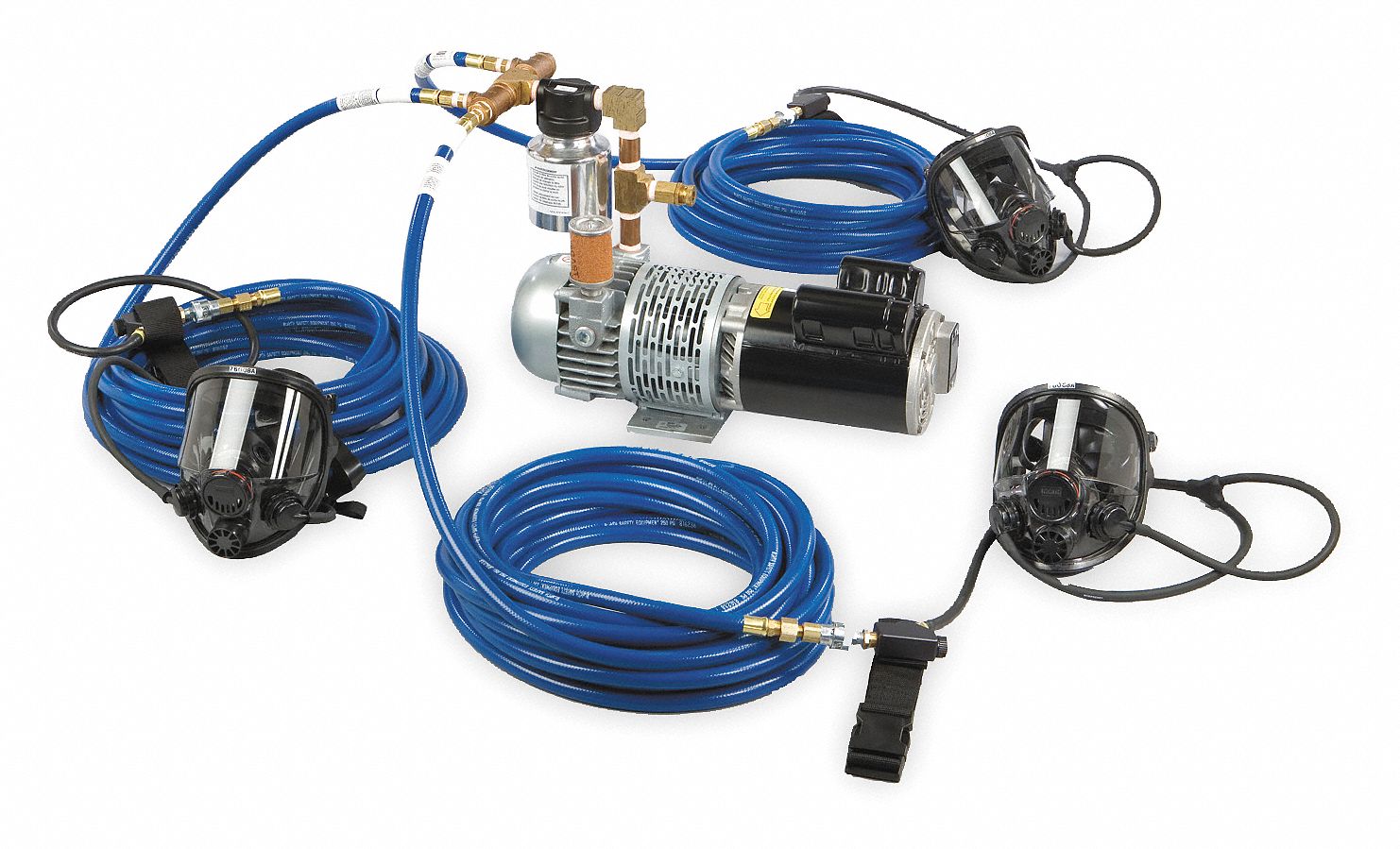 Supplied Air Pump Package, Includes Pump, (3) Respirator, (3) Breathing ...