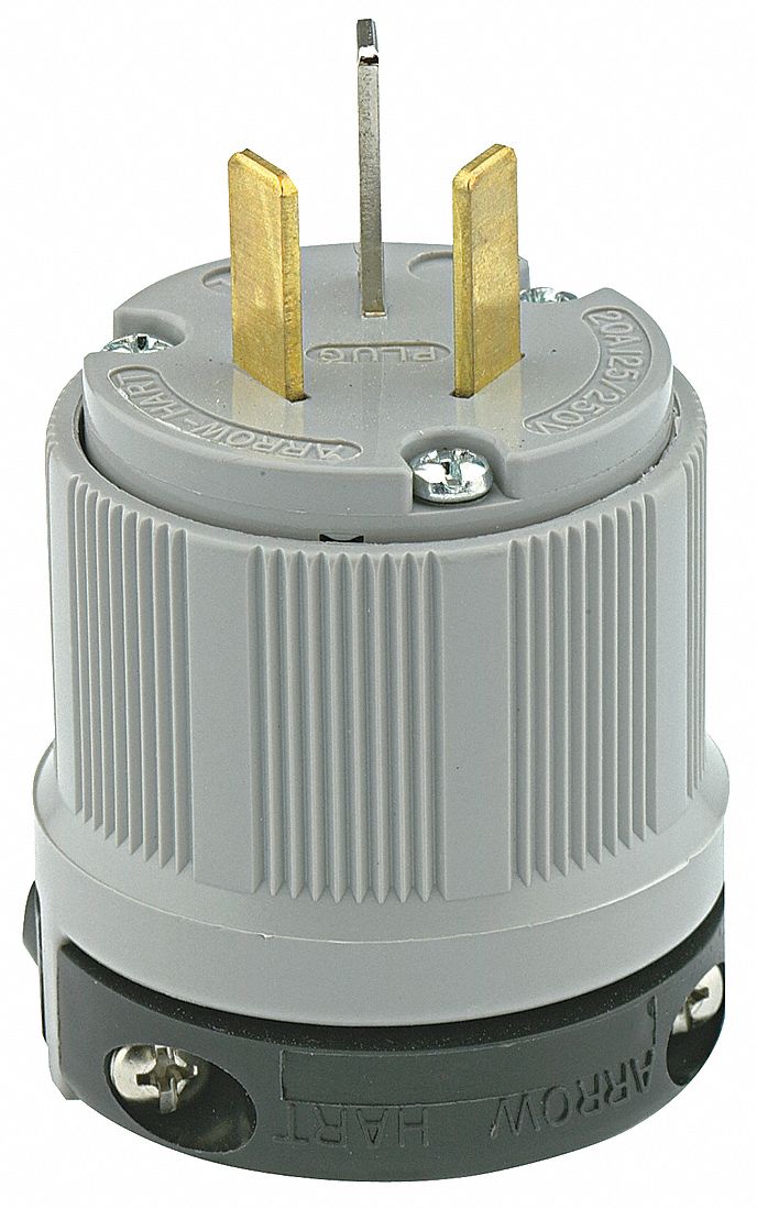 LEVITON Plug, 10-20P, 20A, 125/250V - 5HZK3|9151-N - Grainger