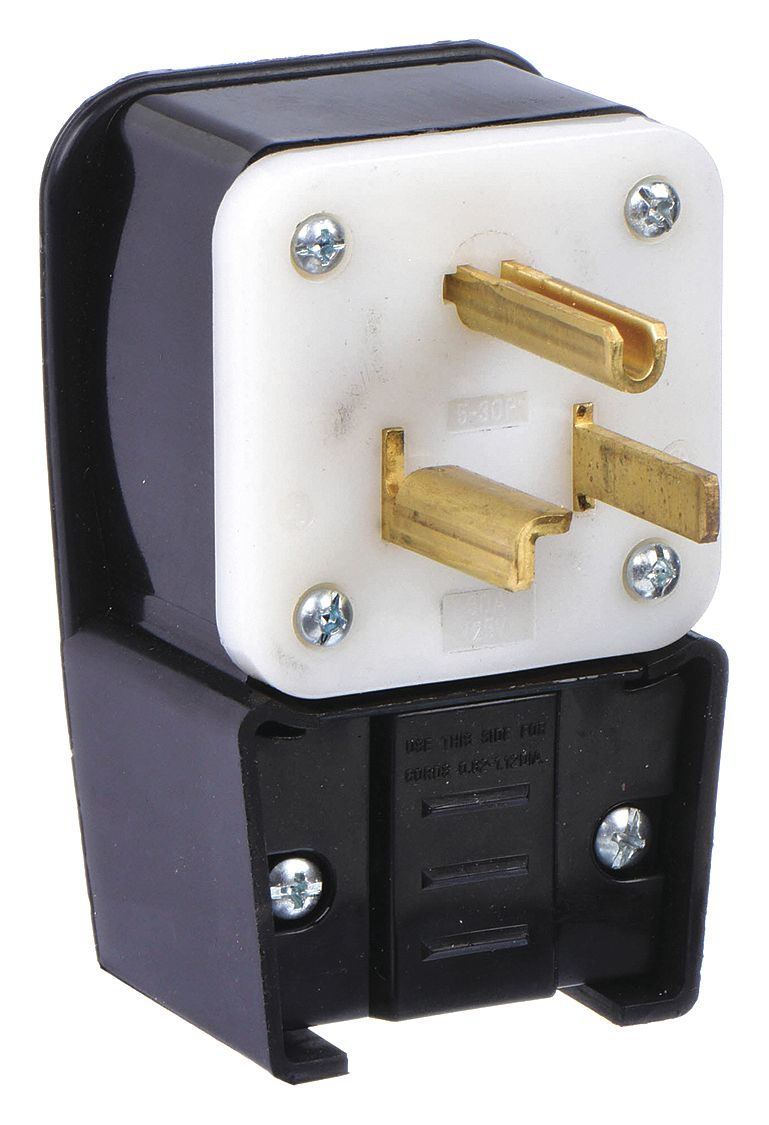 Angle Plug,5-30P,30A,125V - Grainger