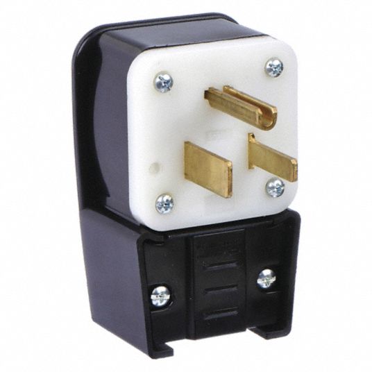 Angle Plug,5-50P,50A,125V - Grainger