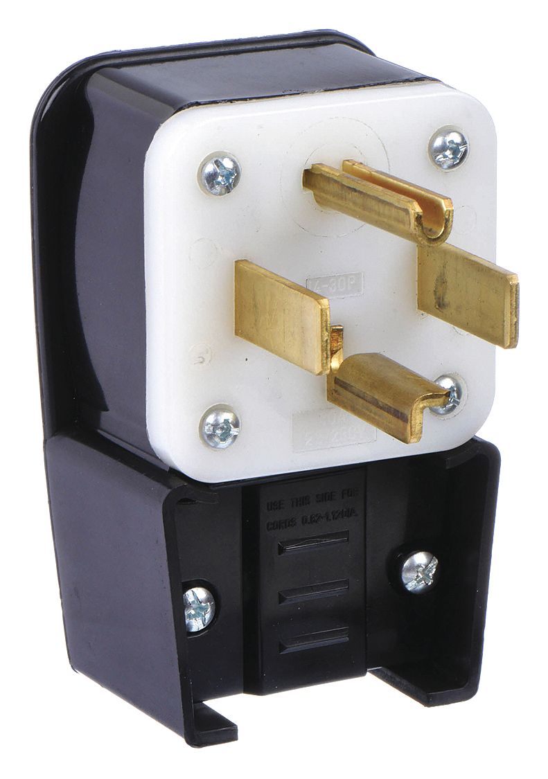 Angle Plug,14-30P,30A,125/250V - Grainger