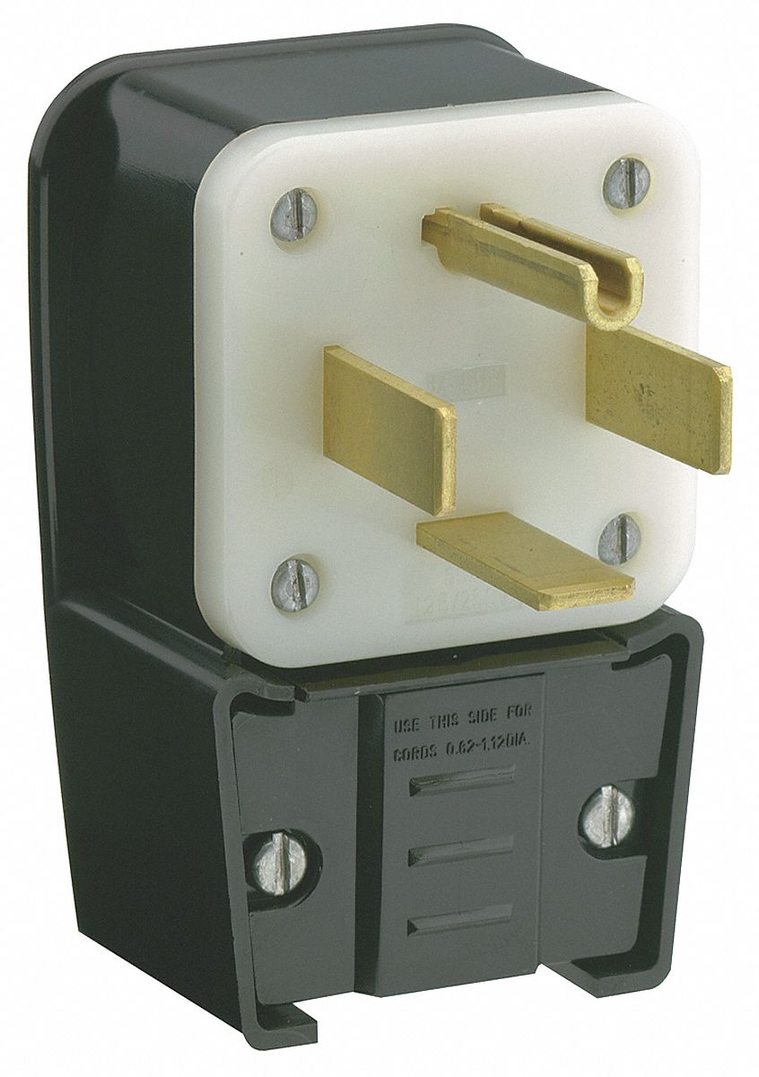 LEVITON Angle Plug, 14-60P, 60A, 125/250V - 5HZL2|9462-P - Grainger