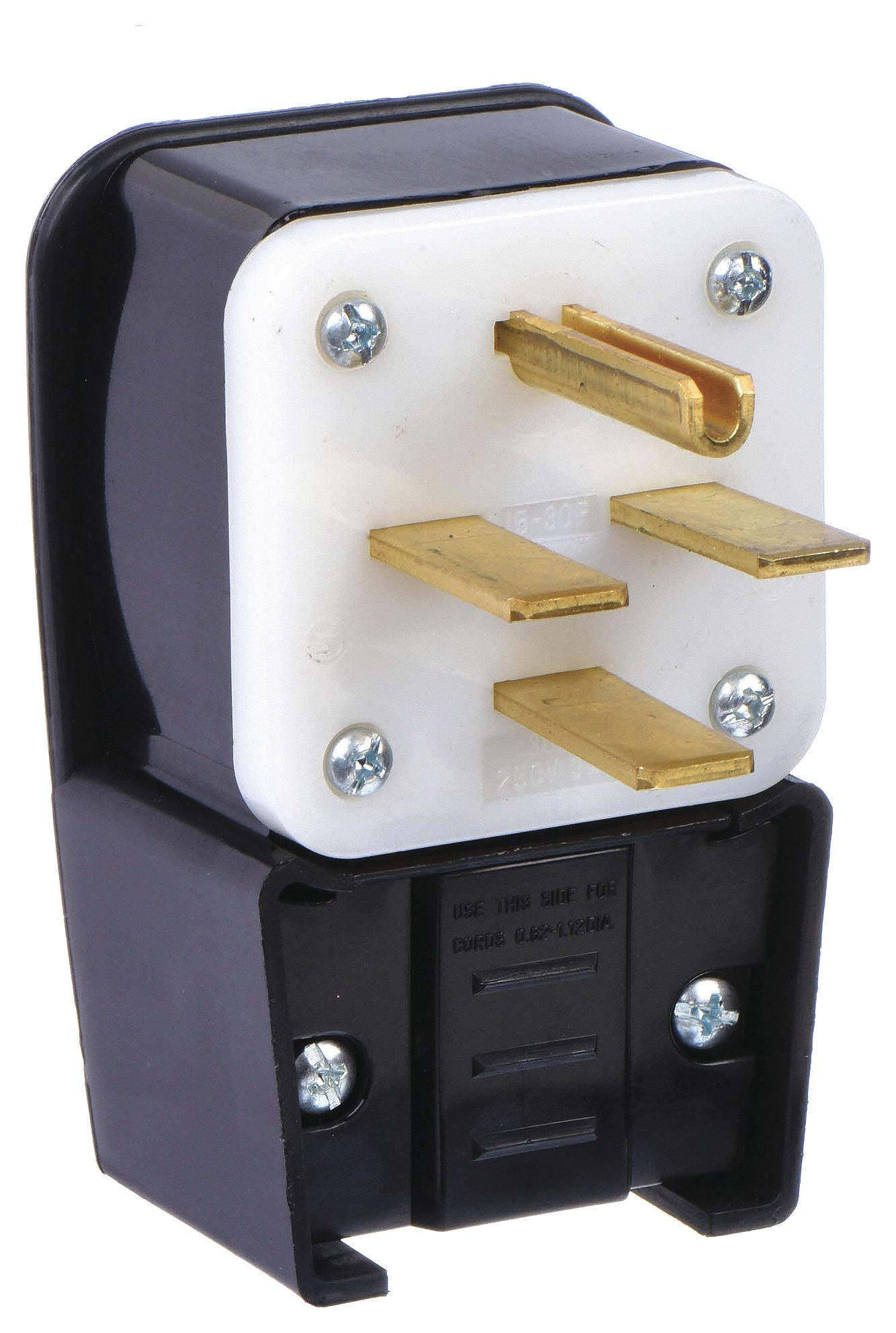 Angle Plug,15-30P,30A,250V 3 Phase - Grainger