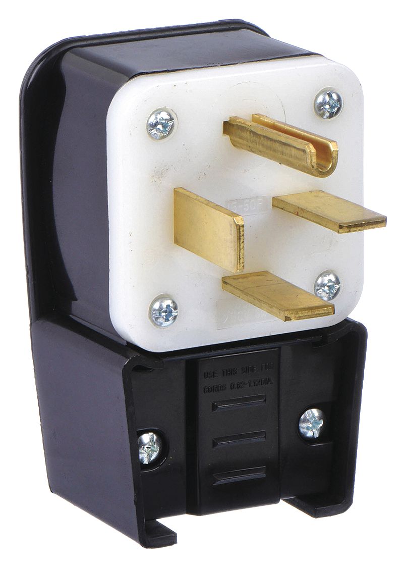 Angle Plug,15-50P,50A,250V 3 Phase - Grainger