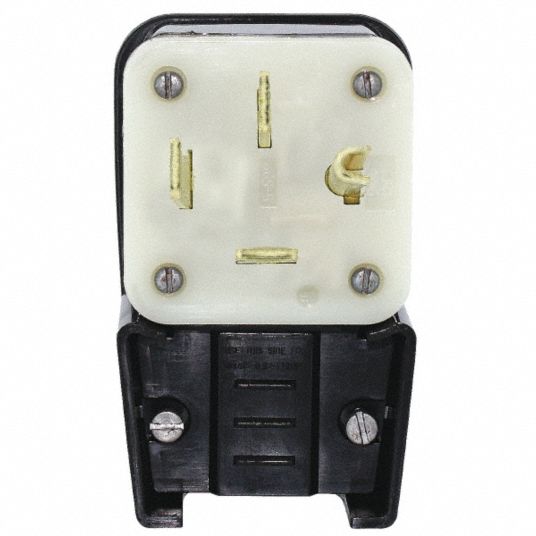 LEVITON Angle Straight Blade Plug: Industrial, 60 A, NEMA 15-60P ...