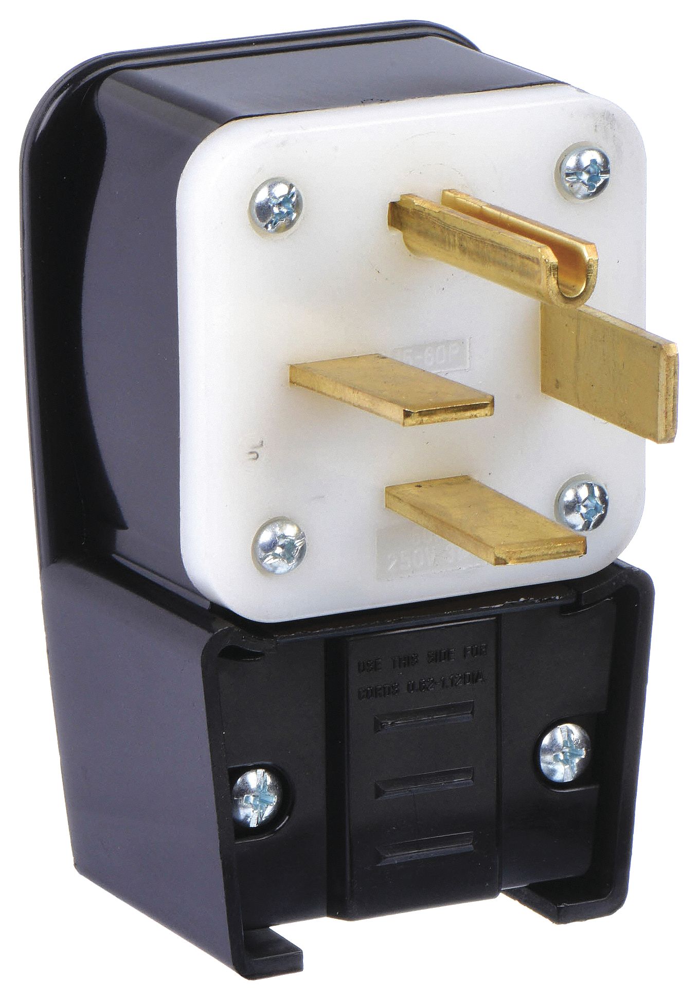 Angle Plug,15-60P,60A,250V 3 Phase - Grainger