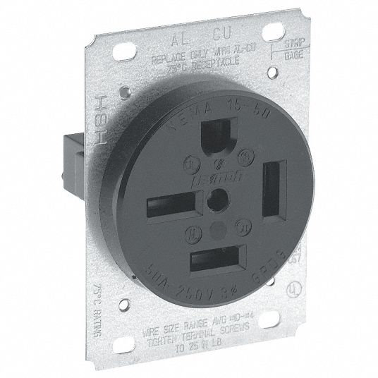 LEVITON, Single, Black, Receptacle - 792U54|8450 - Grainger