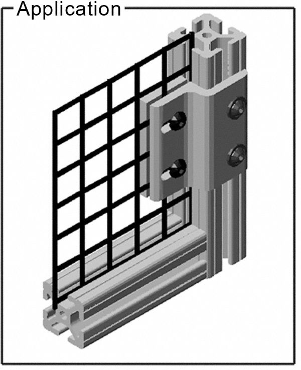FAZTEK Mesh Retainer, 2" W: For Mesh Panel, 10 Series, Silver, Anodized ...