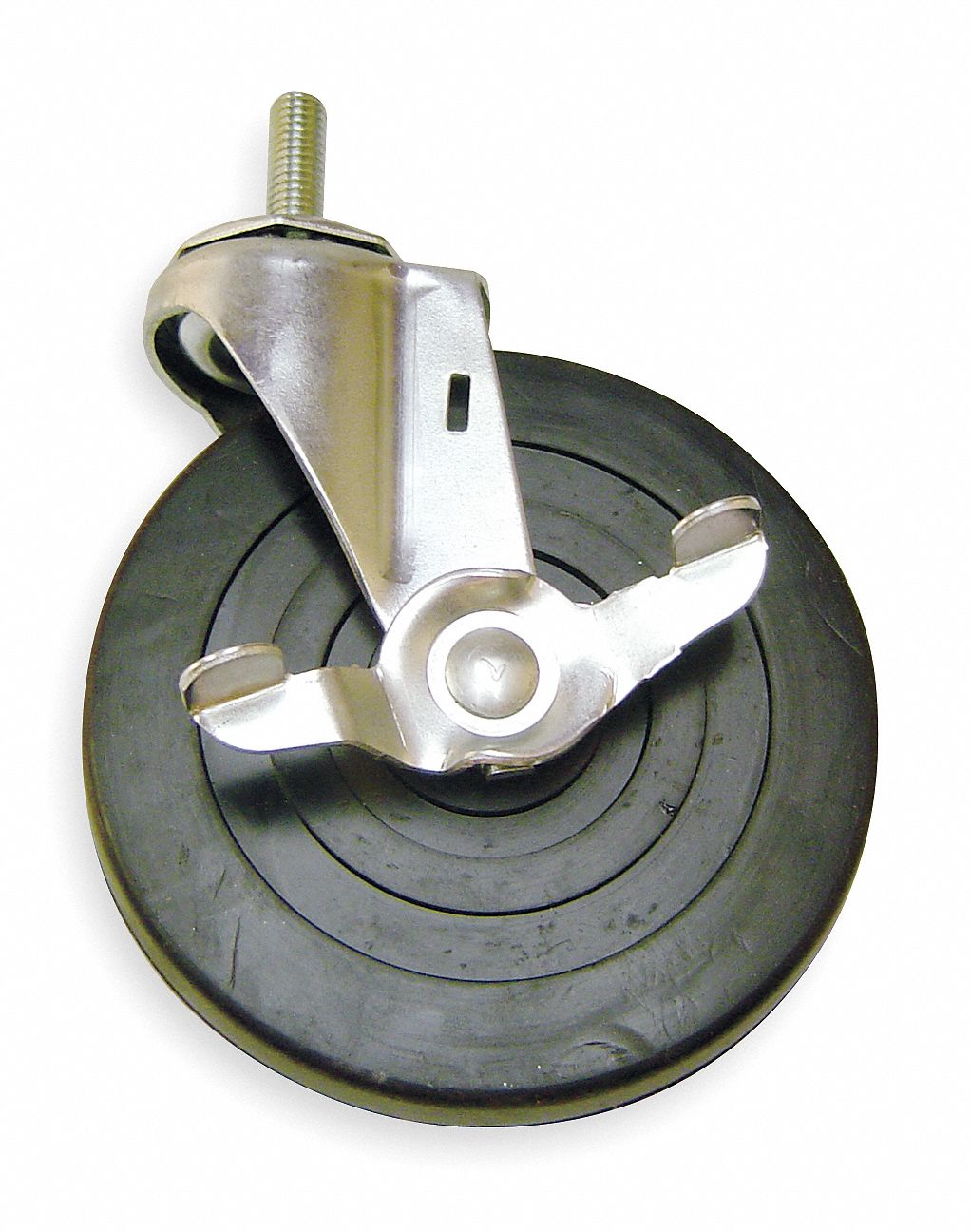 FAZTEK Swivel Threaded-Stem Caster: 10 Series/15 Series, Rubber/Steel ...