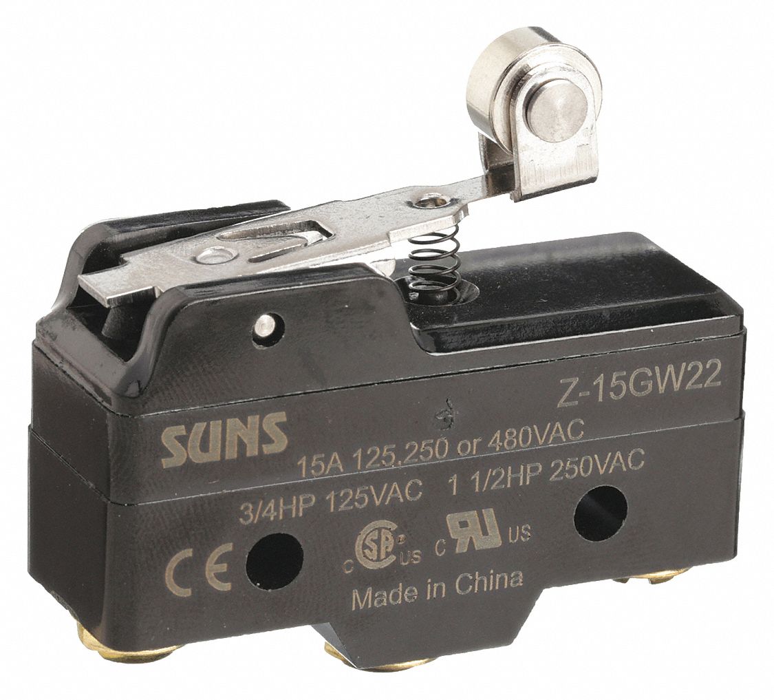 Hinge Roller Lever Actuator, SPDT, Snap Action Switch - 5JEE4|5JEE4 ...